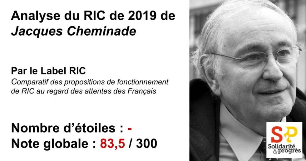 Analyse du RIC de 2019 de Solidarité et progrès (Jacques Cheminade) - Label RIC